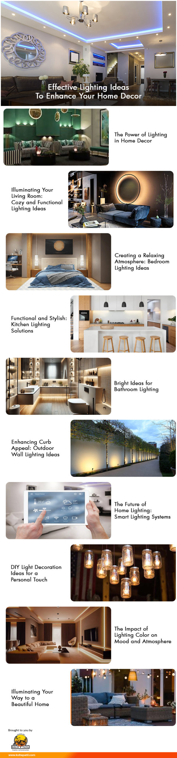 Creative Lighting Ideas for Homes and Decor | Kolte-Patil